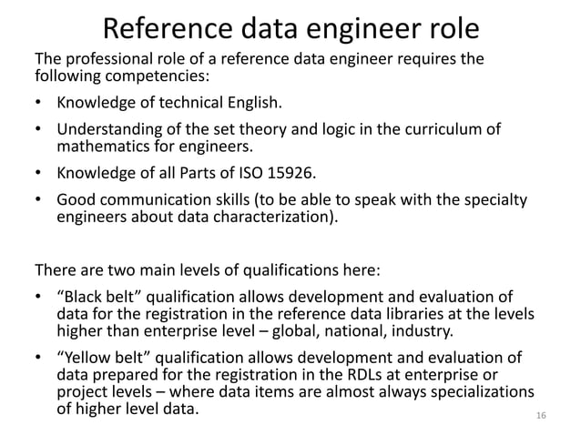ISO 15926 Reference Data Engineering Methodology | PPTX