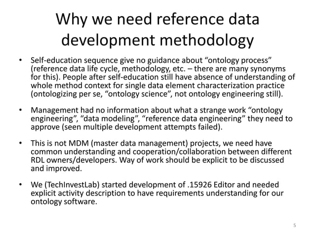 ISO 15926 Reference Data Engineering Methodology | PPTX