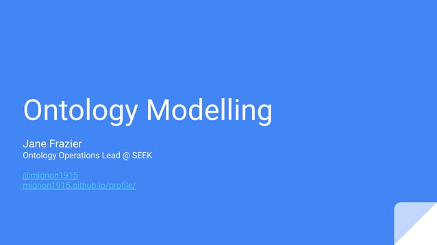 Ontology Modelling 101 | PDF
