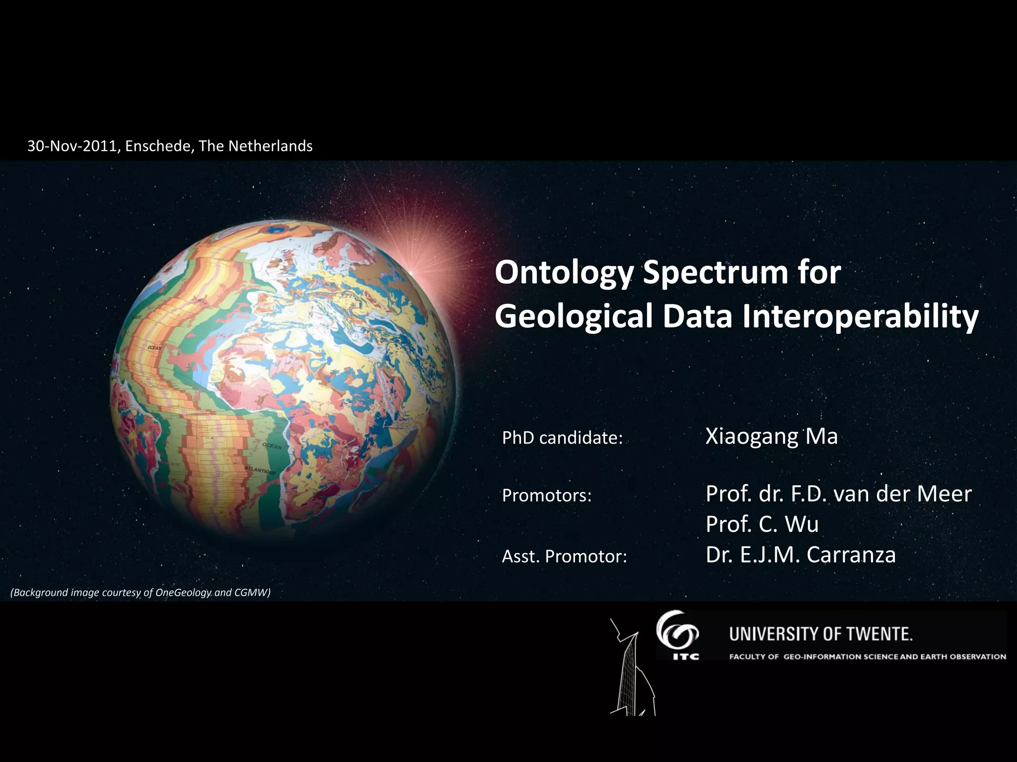 Ontology spectrum for geological data interoperability (PhD defense nov ...