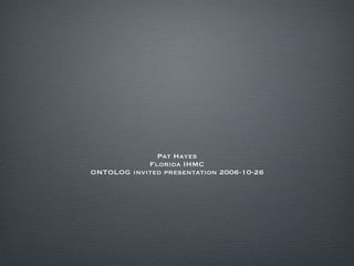 IKL presentation for Ontolog | PPT