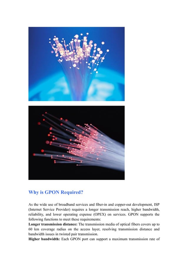 Ont, olt and mdu in gpon technology | DOC