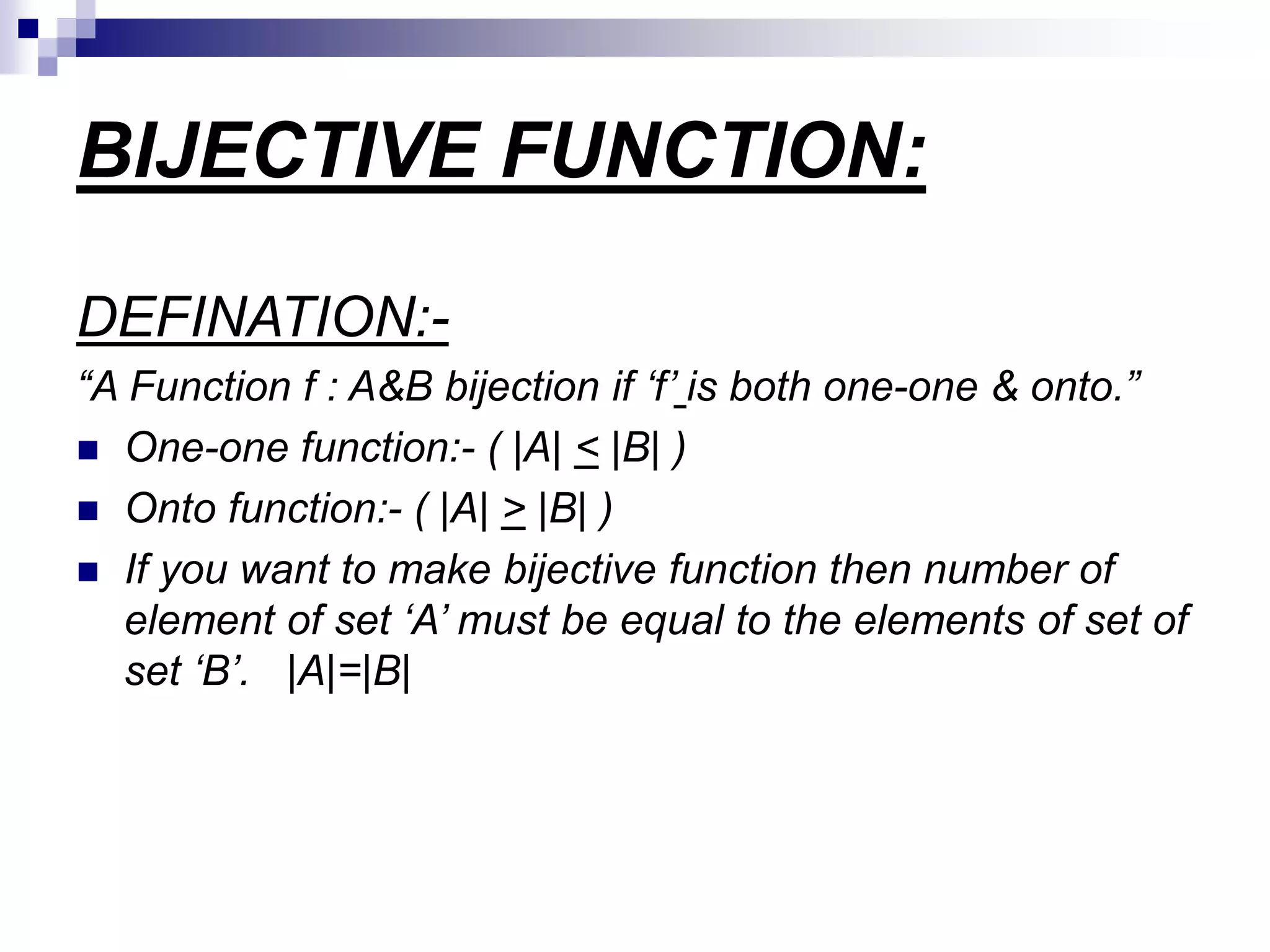 ONTO ONE TO ONE FUNCTION.ppt