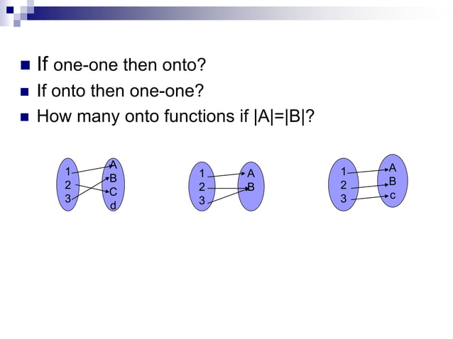 ONTO ONE TO ONE FUNCTION.ppt | Programming Languages | Computing