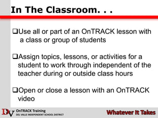 Ontrack training | PPT
