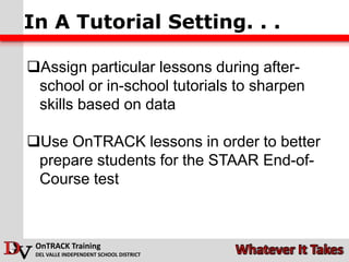 Ontrack training | PPT