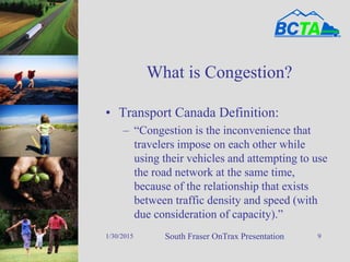 BC’s Trucking Industry - Costs of Congestion | PPTX
