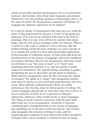 On Truth and Lies in a Nonmoral Sense (1873)Friedrich Nietzsche.docx