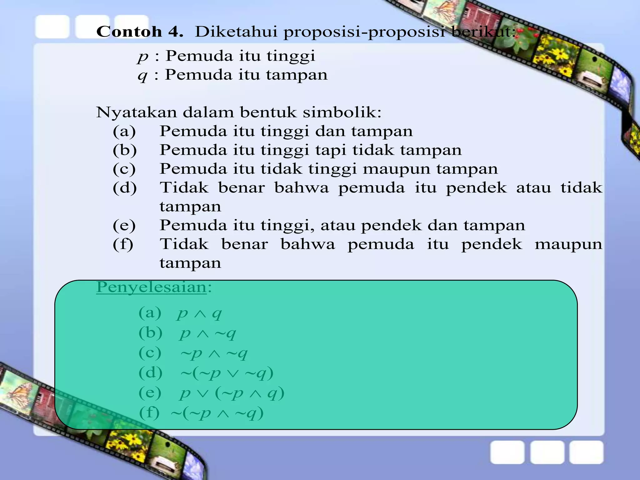 Tabel Kebenaran (Logika ... lagi) | PPTX