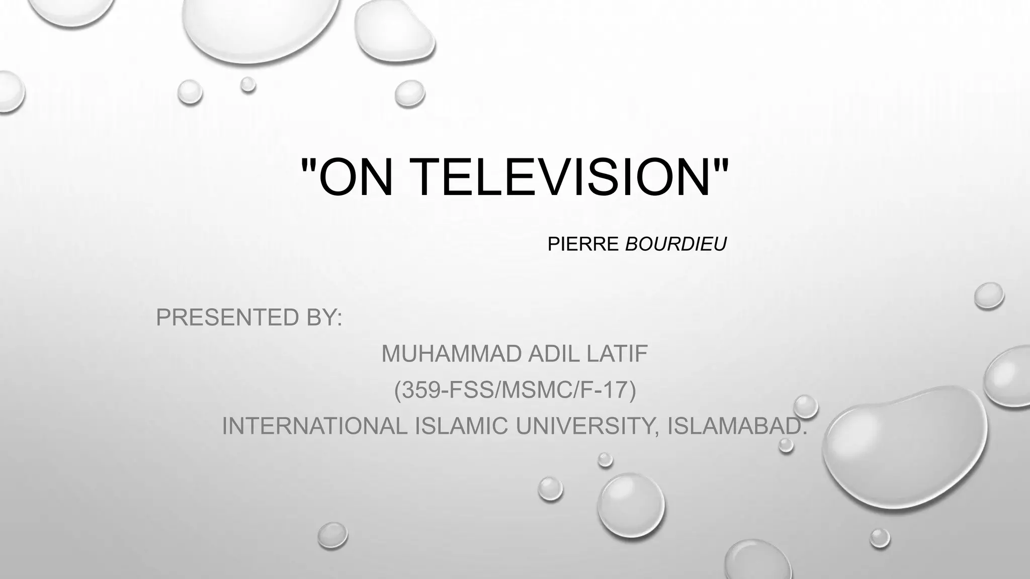 On Television | PPT