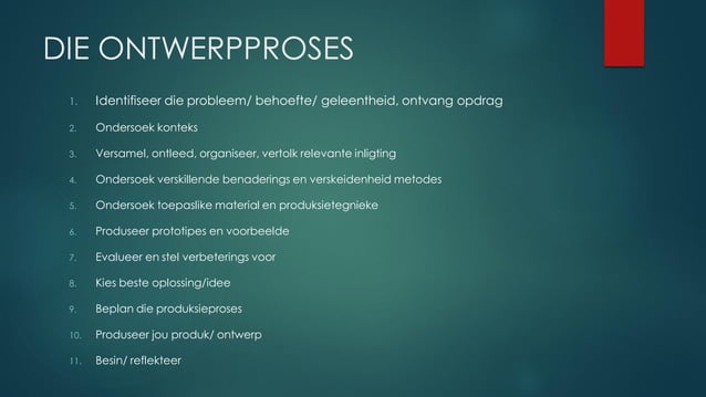Ontwerp Oorsig | PPT