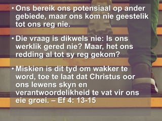 Tema:Ontwikkel jou geestelike potensiaal | PPT