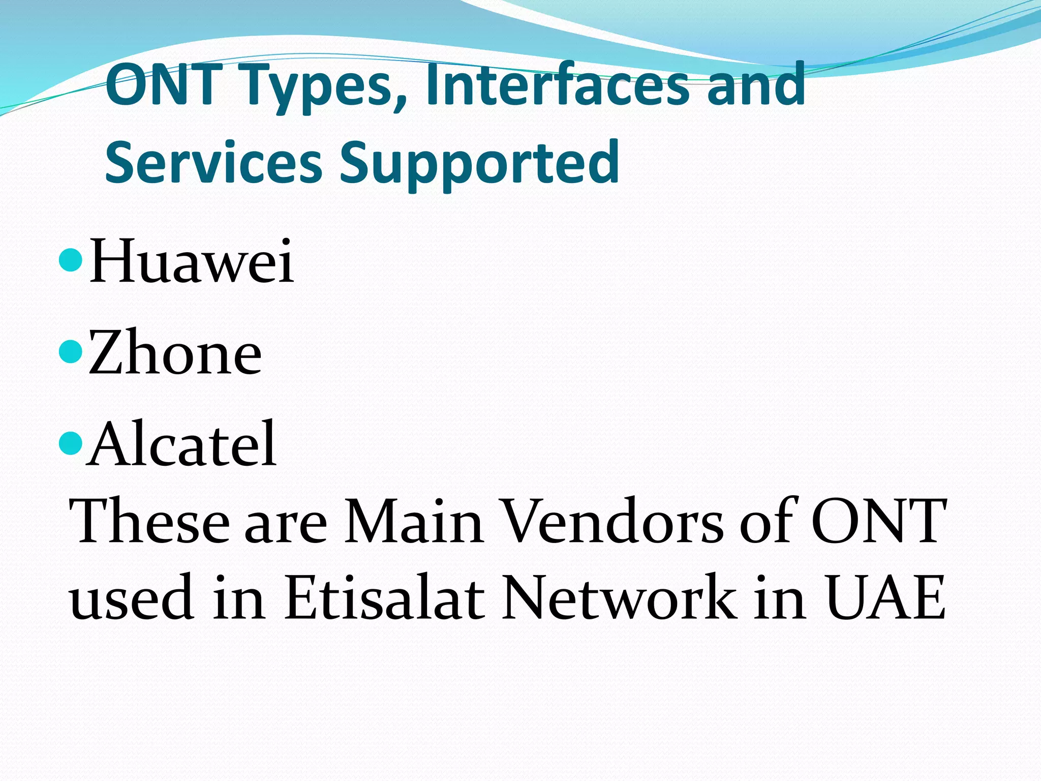 Optical Network Unit - ONU | PPTX