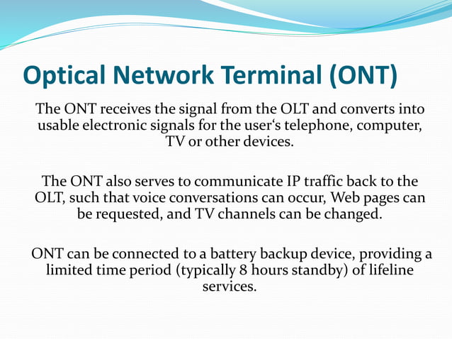 Optical Network Unit - ONU | PPTX