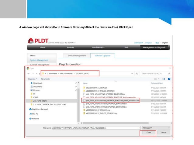 ONU Firmware Update Method Of Procedure.PPT