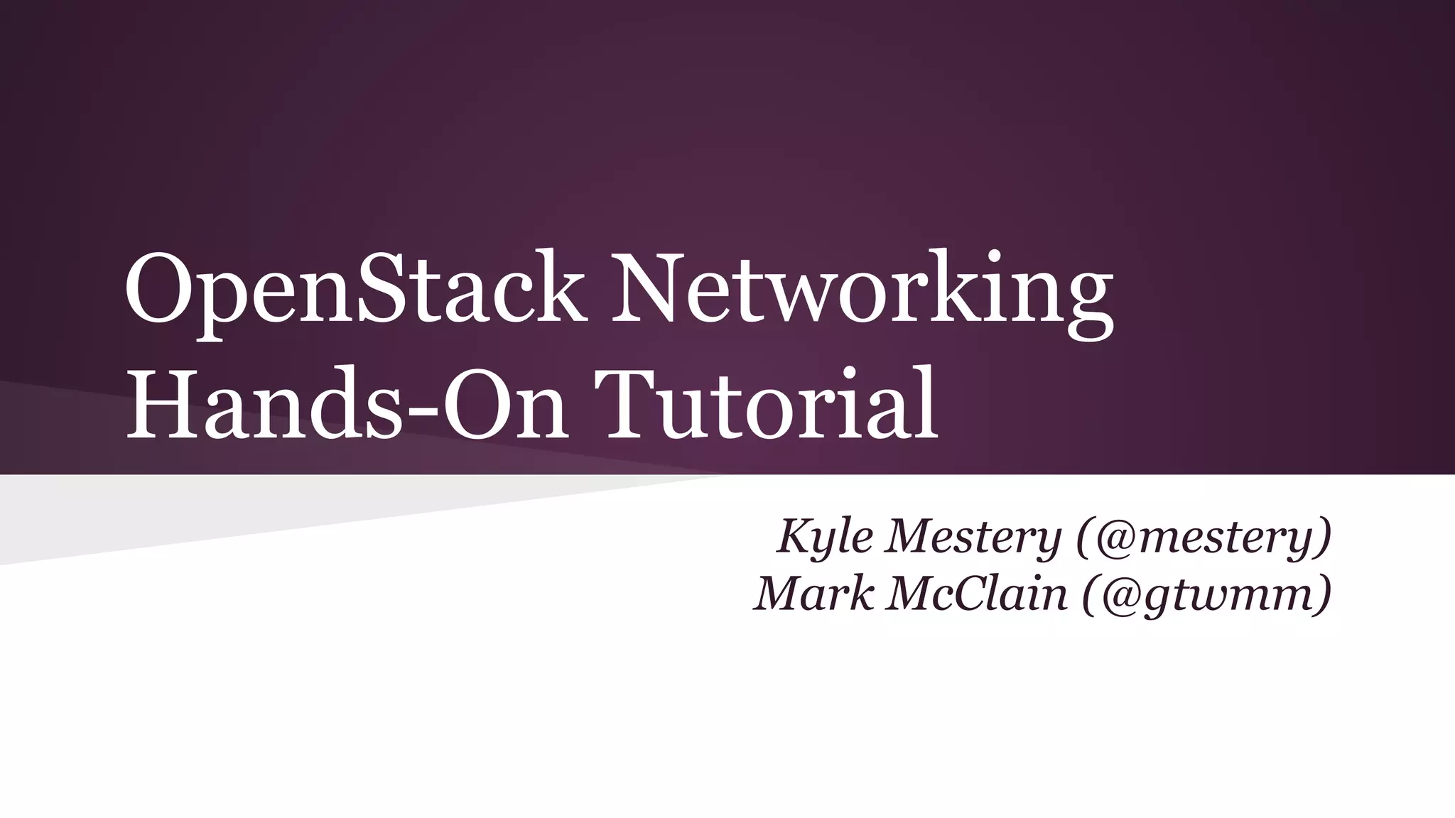 OpenStack Neutron Tutorial | PDF