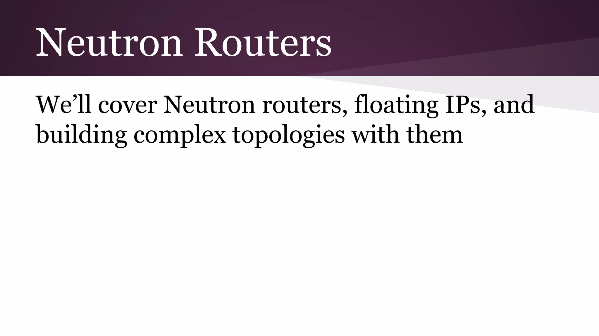 OpenStack Neutron Tutorial | PDF