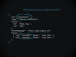 JSON-LD for RESTful services | PPTX