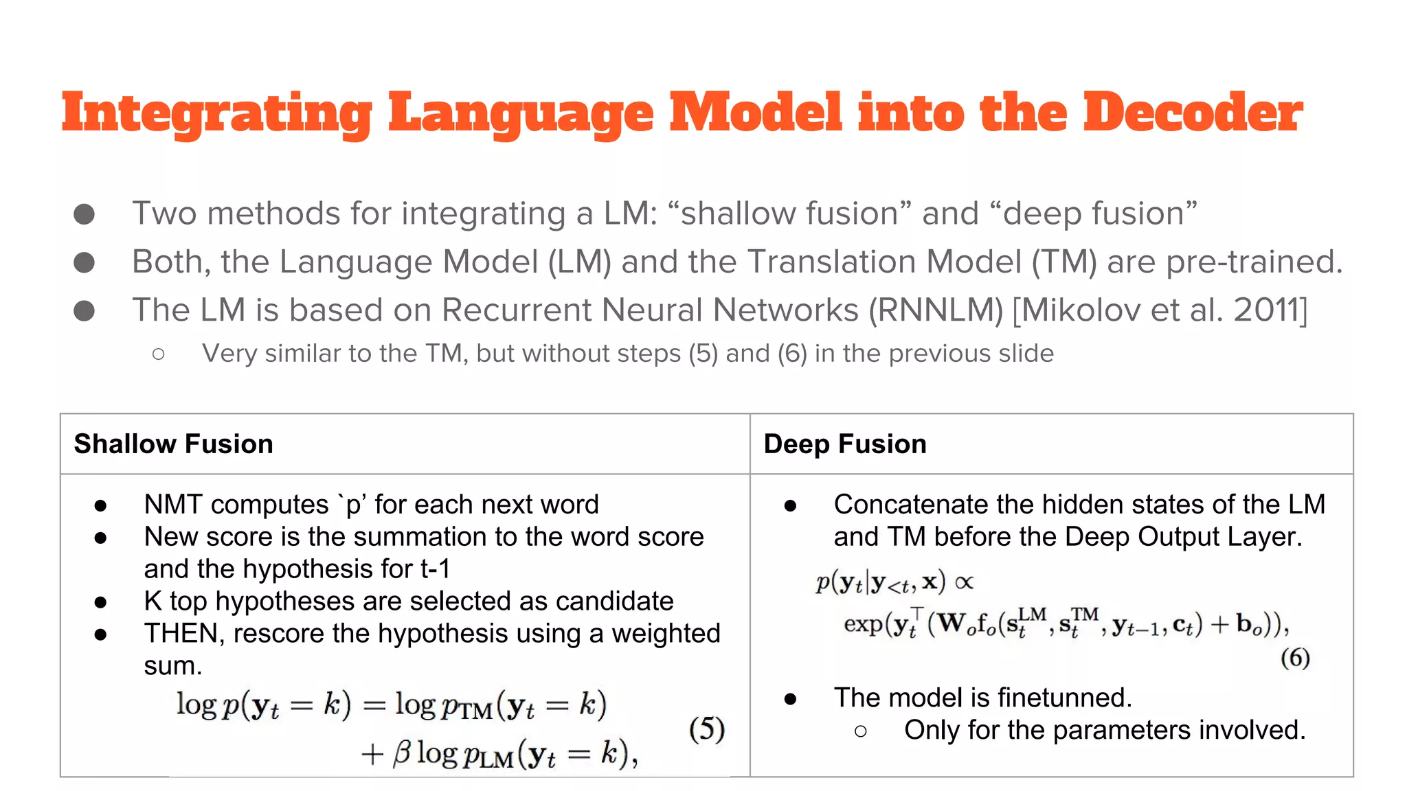 On Using Monolingual Corpora In Neural Machine Translation Ppt