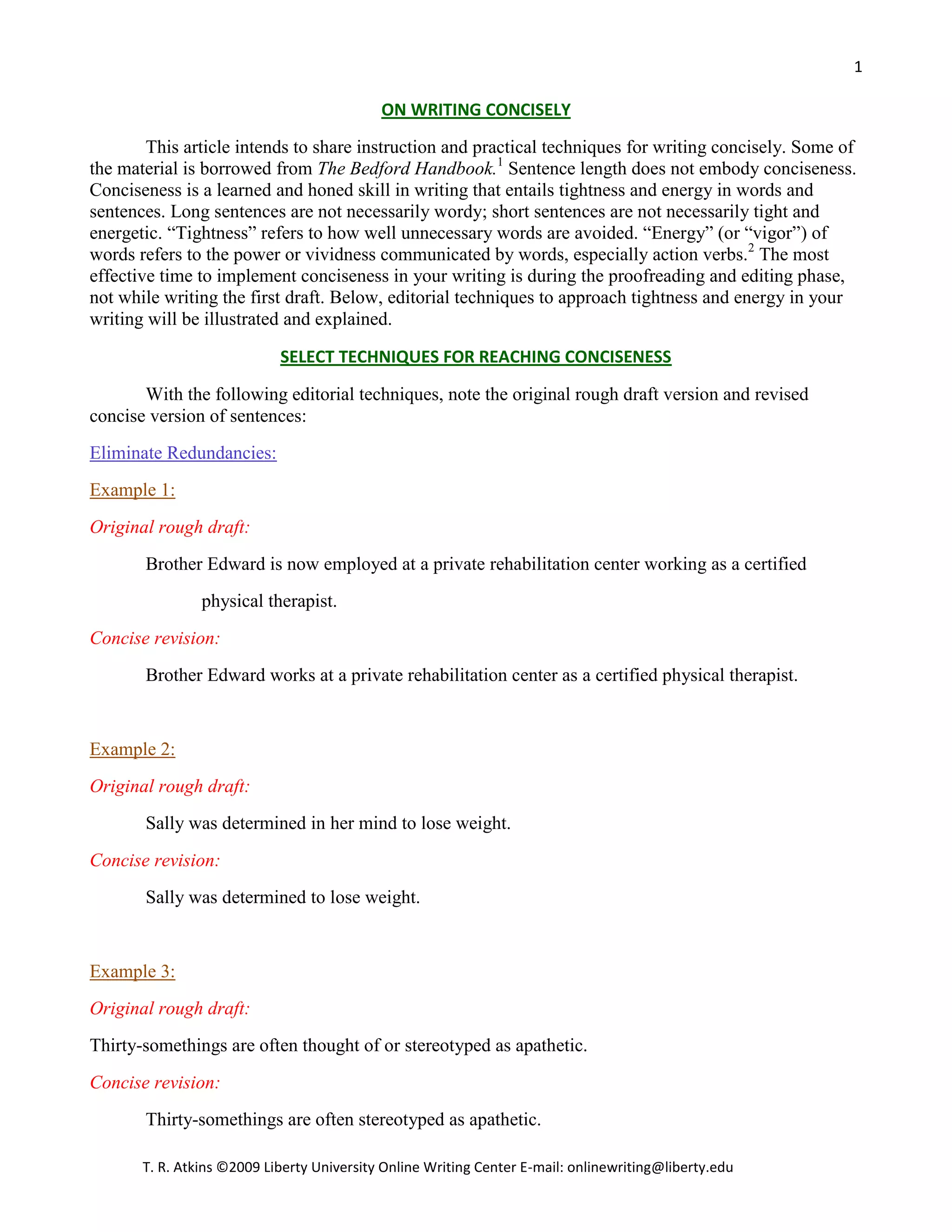 On writing concisely | PDF