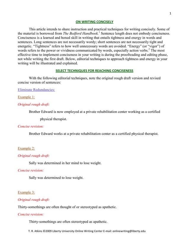 On writing concisely | PDF