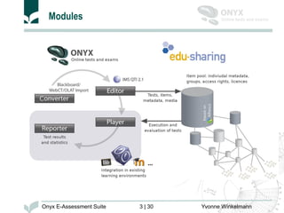 ONYX E-Assessment: JISC - CETIS conference | PDF | Education industry | Industries