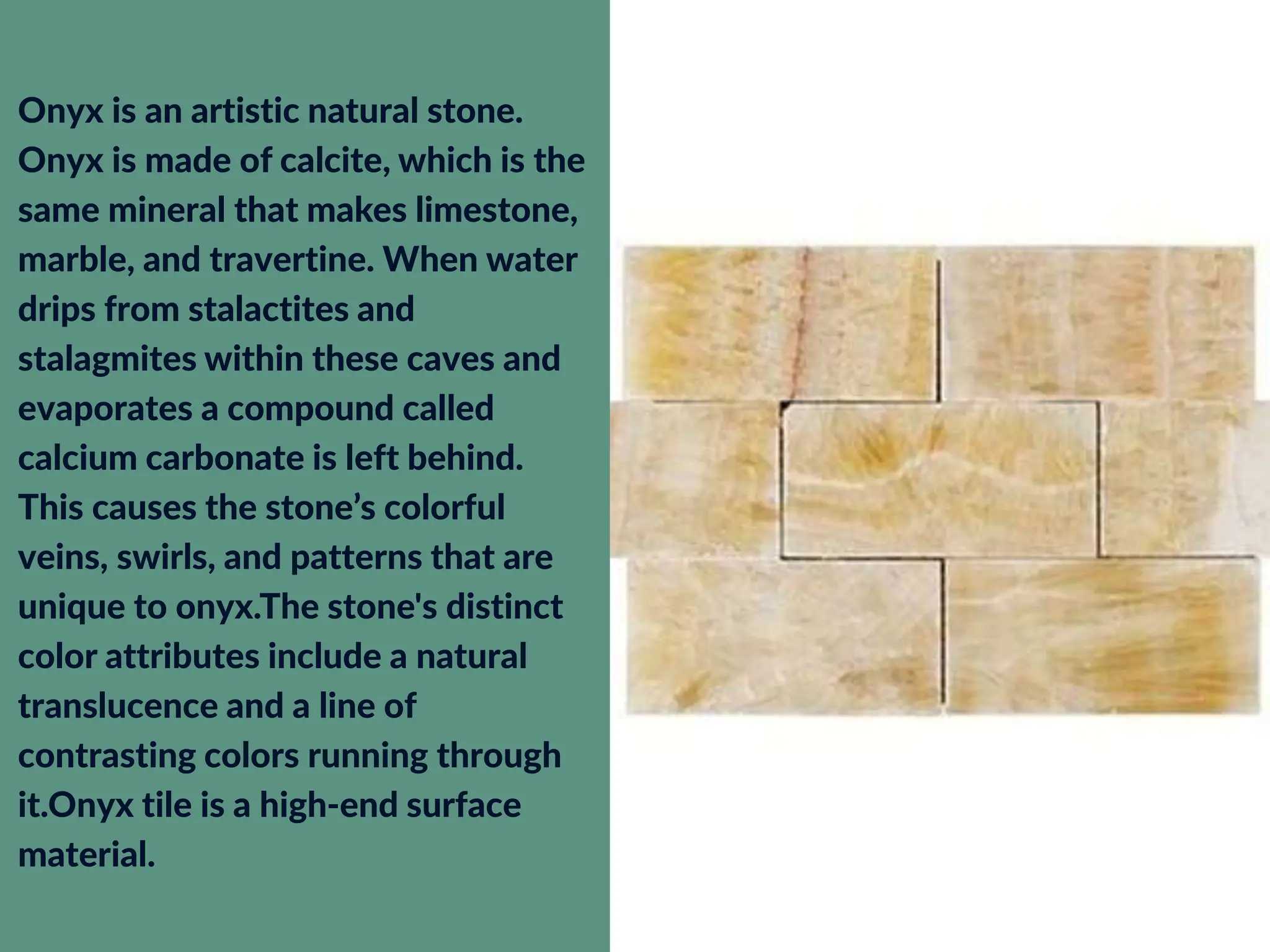 Luxurious Natural Onyx Marble Tiles for floor | PPTX