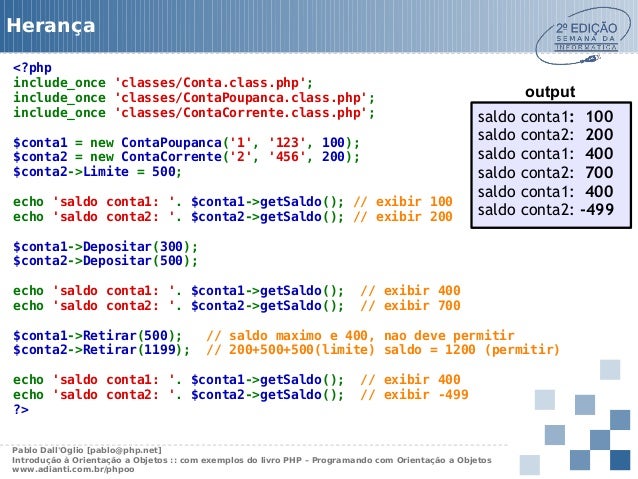 Php Programando Com Orientação A Objetos