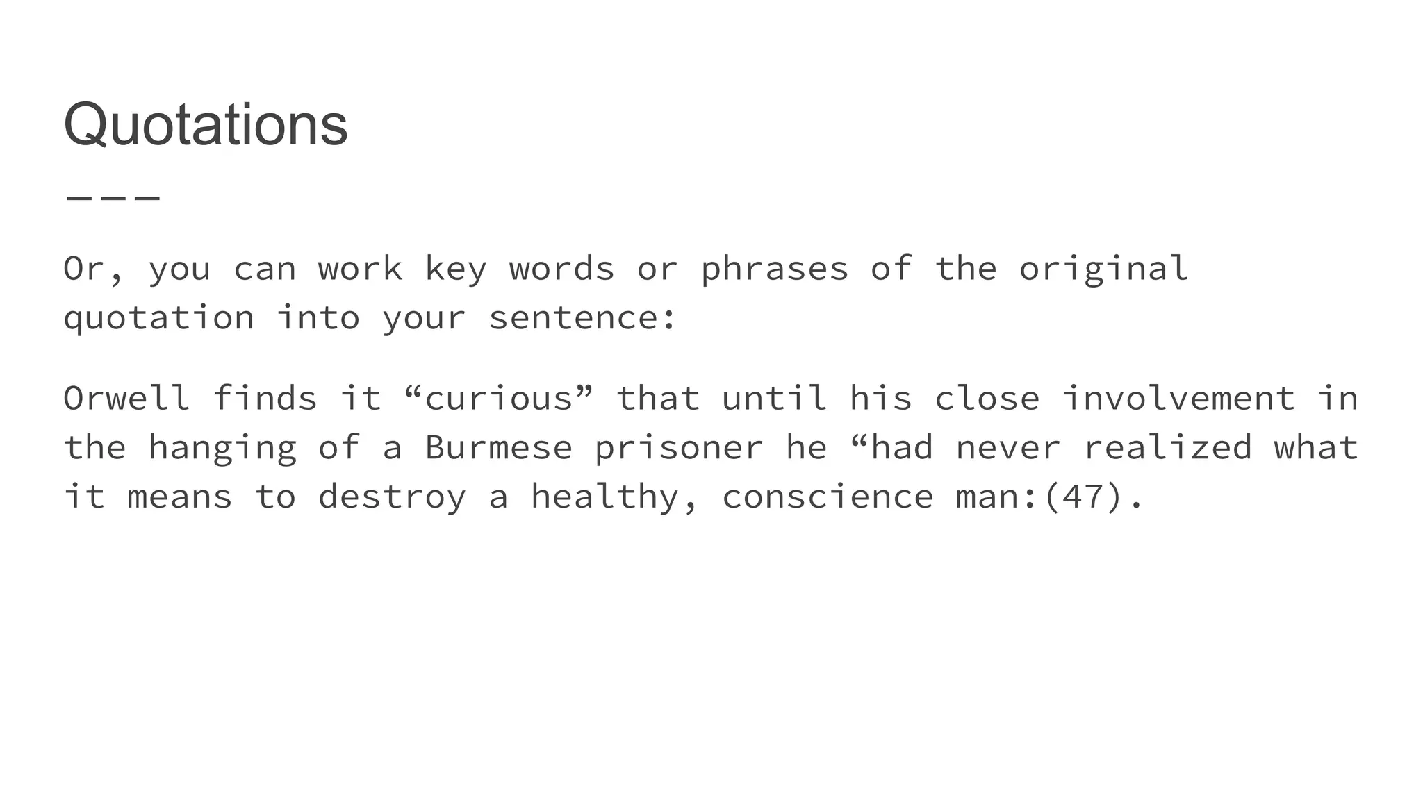 Integrating quotes | PPT