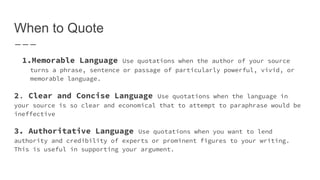 Integrating quotes | PPT