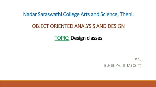 Object Oriented Analysis Datapptx