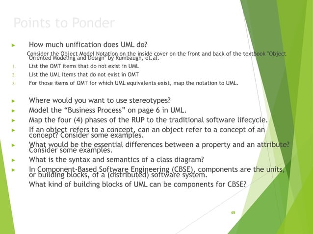OOAD and An effort by IBM (Rational) Dynamic parts of UML models ...