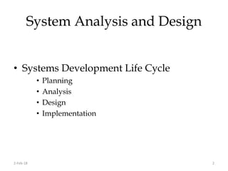 OOAD - System Analysis and Design | PPT