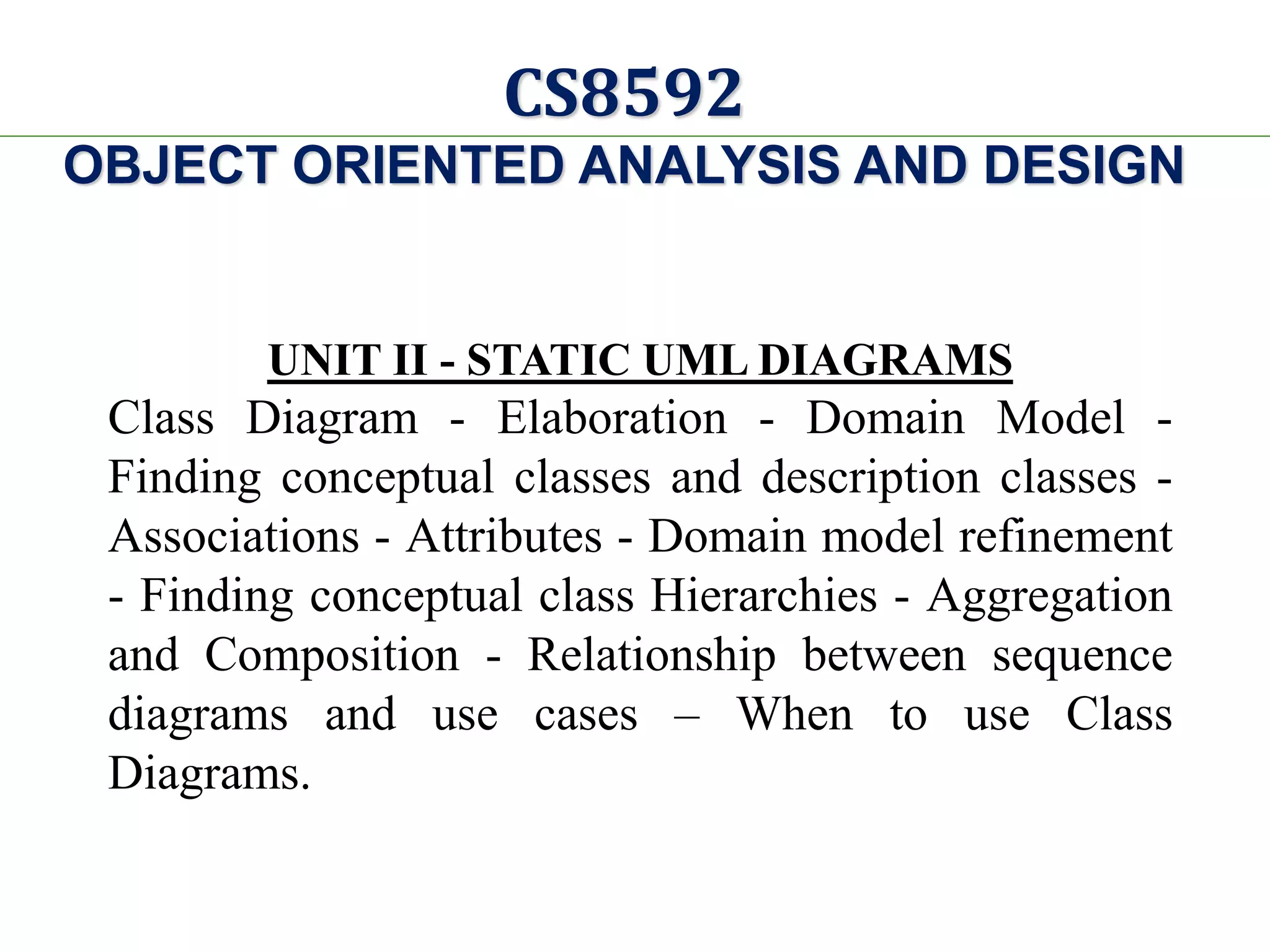 Cs8592 Ooad Lecture Notes Unit 2 Pdf Programming Languages Computing
