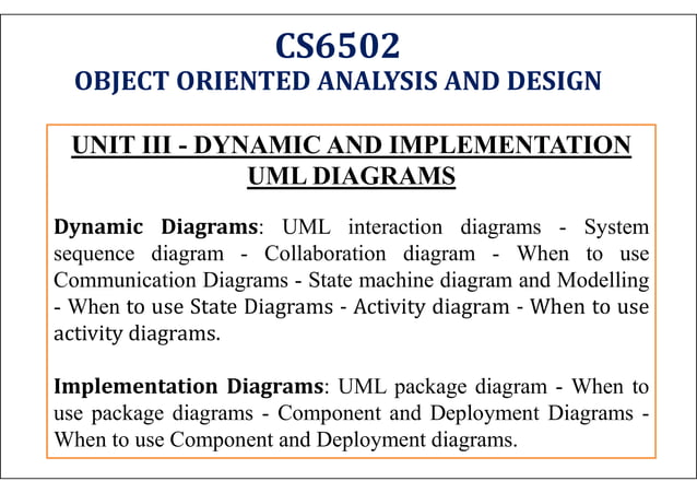 CS8592-OOAD Lecture Notes Unit-3 | PDF
