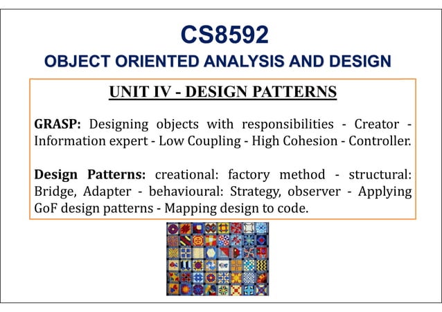 CS8592-OOAD Lecture Notes Unit-4 | PDF | Programming Languages | Computing