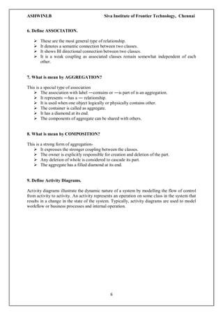 Ooad 2marks | PDF | Computing | Technology & Computing