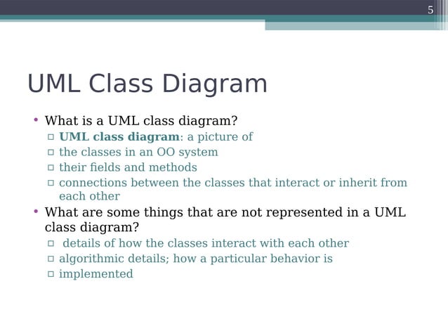 Ooad Class Diagram Ppt 
