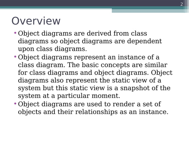 Ooad Object Diagram Ppt
