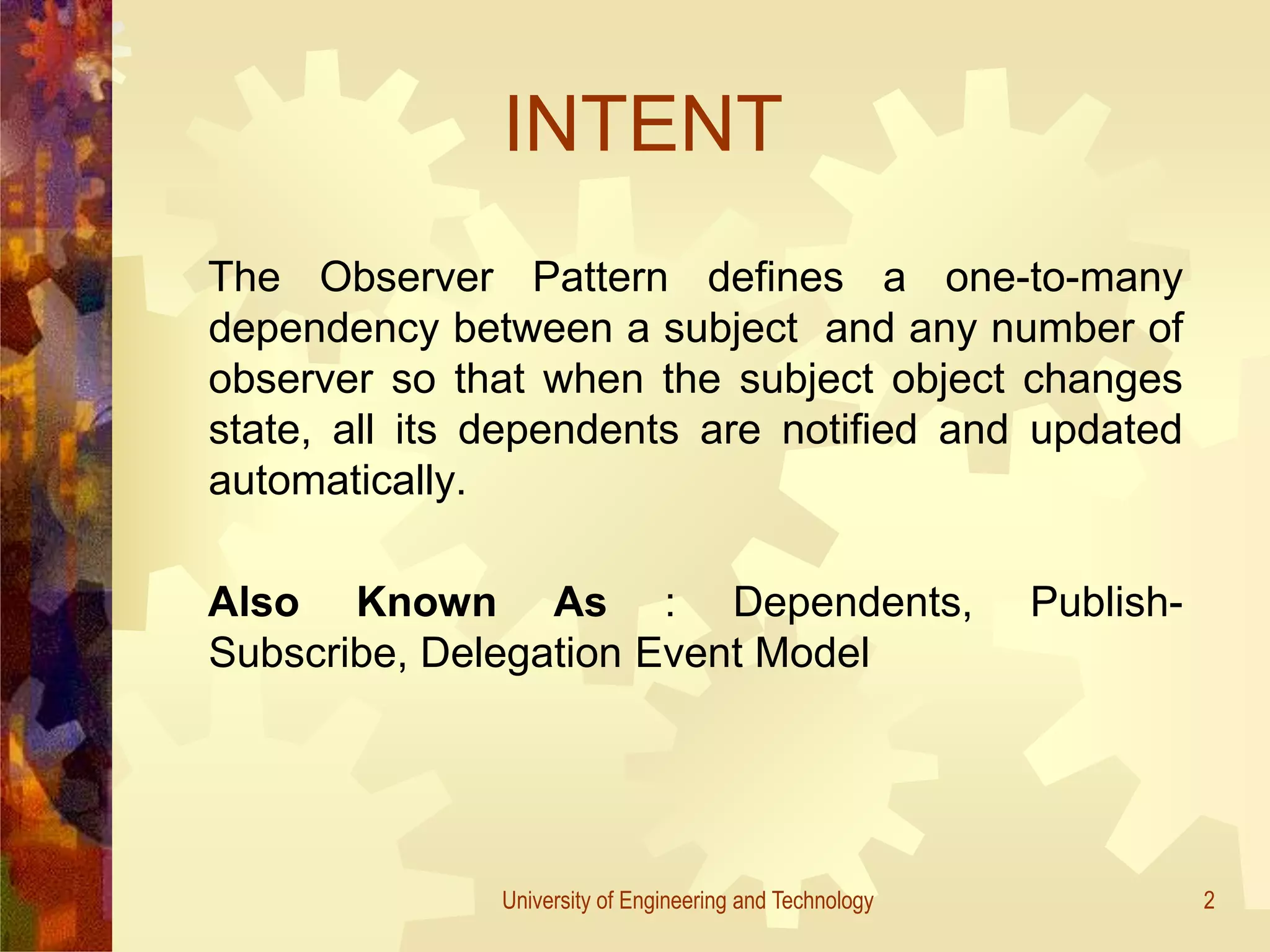 Observer pattern | PPTX