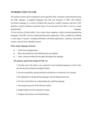 Object-Oriented Analysis and Design report | PDF