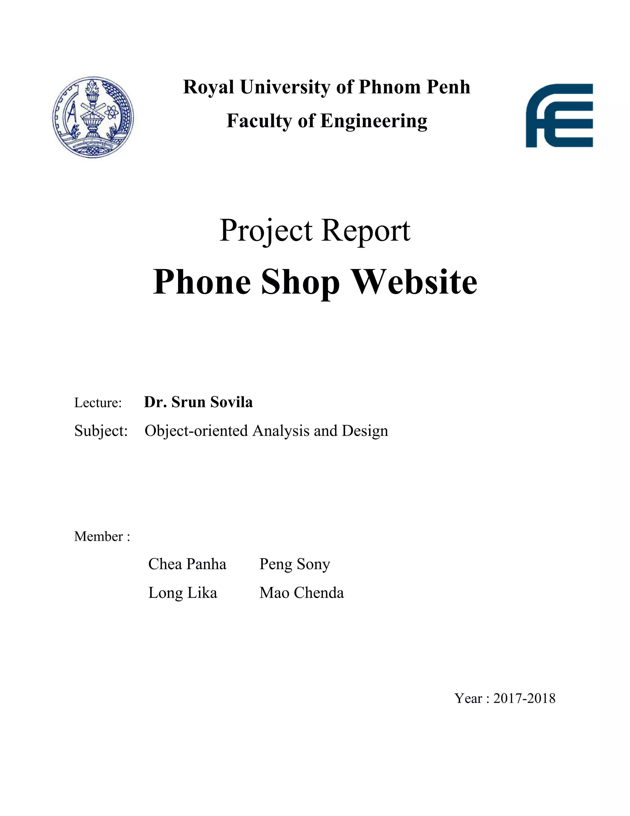 Ooad report updated | PDF | Databases | Computer Software and Applications