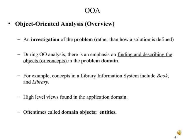 Object Oriented Analysis And Design Overview Ppt