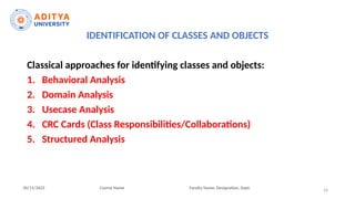 object oriented analysis and design power point | PPTX