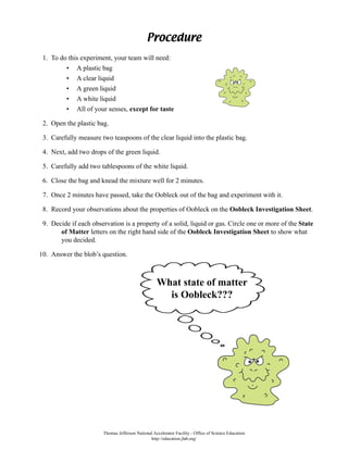 Oobleck Experiment | PDF