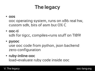ooc - OSDC 2010 - Amos Wenger | PPT