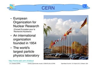 Overlay Opportunistic Clouds in CMS/ATLAS at CERN: The CMSooooooCloud in Detail | PDF | Cloud ...