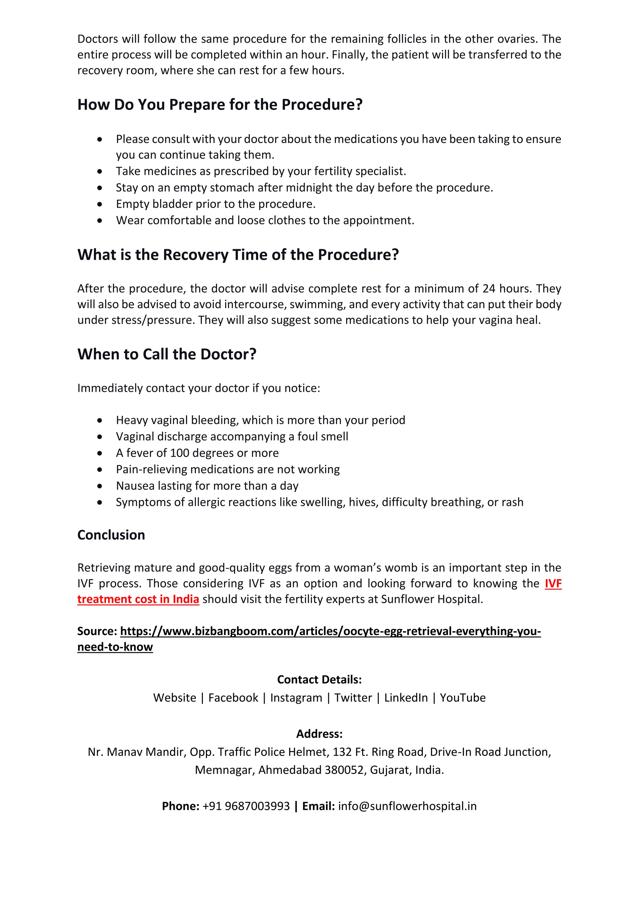 Oocyte (Egg) Retrieval: Everything You Need to Know | PDF