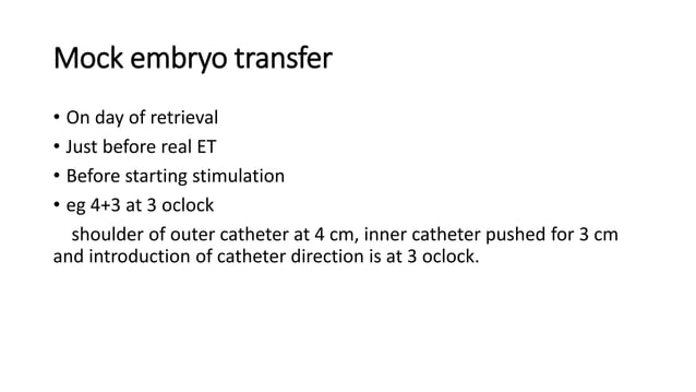Oocyte pick up and Embryo transfer | PPTX | Pregnancy | Reproductive Health