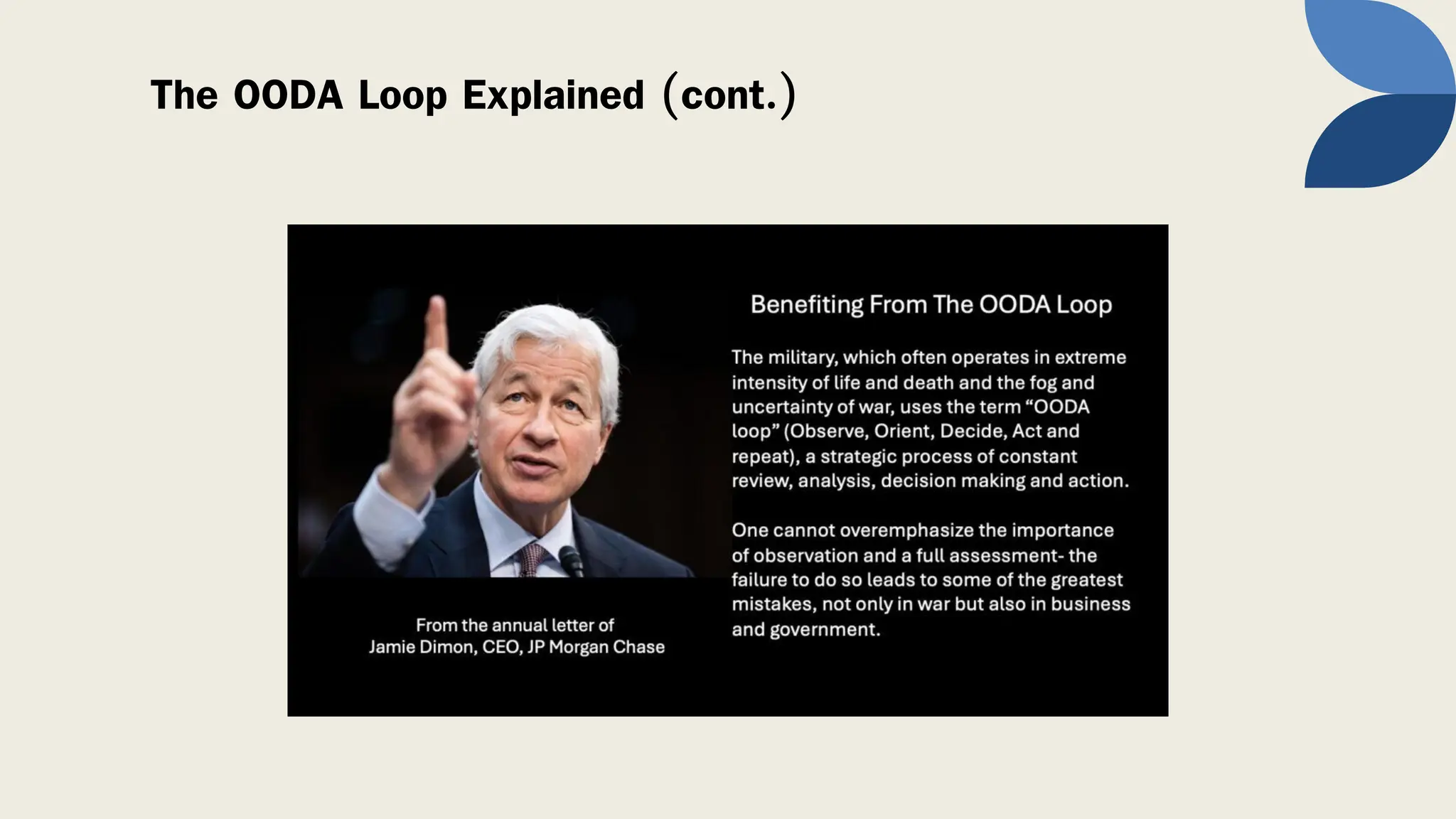 วงจร OODA: การเรียนรู้และการปรับตัวของบุคคลและองค์กร OODA Loop: The ...